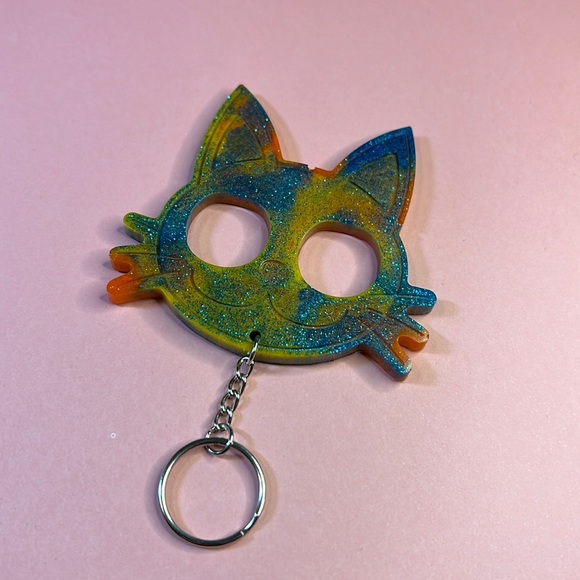 Handmade | Accessories | Handmade Multicolored Glitter Cat Feline ...